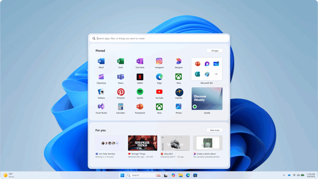 Start, Fresh — Redesigning the Windows Start menu for you - Microsoft ...