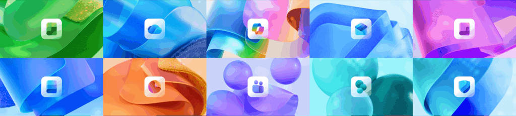 Fluid forms, vibrant colors - Microsoft Design